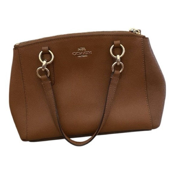 Coach | Bags | Coach Tan Leather Satchel With Crossbody Strap | Poshmark
